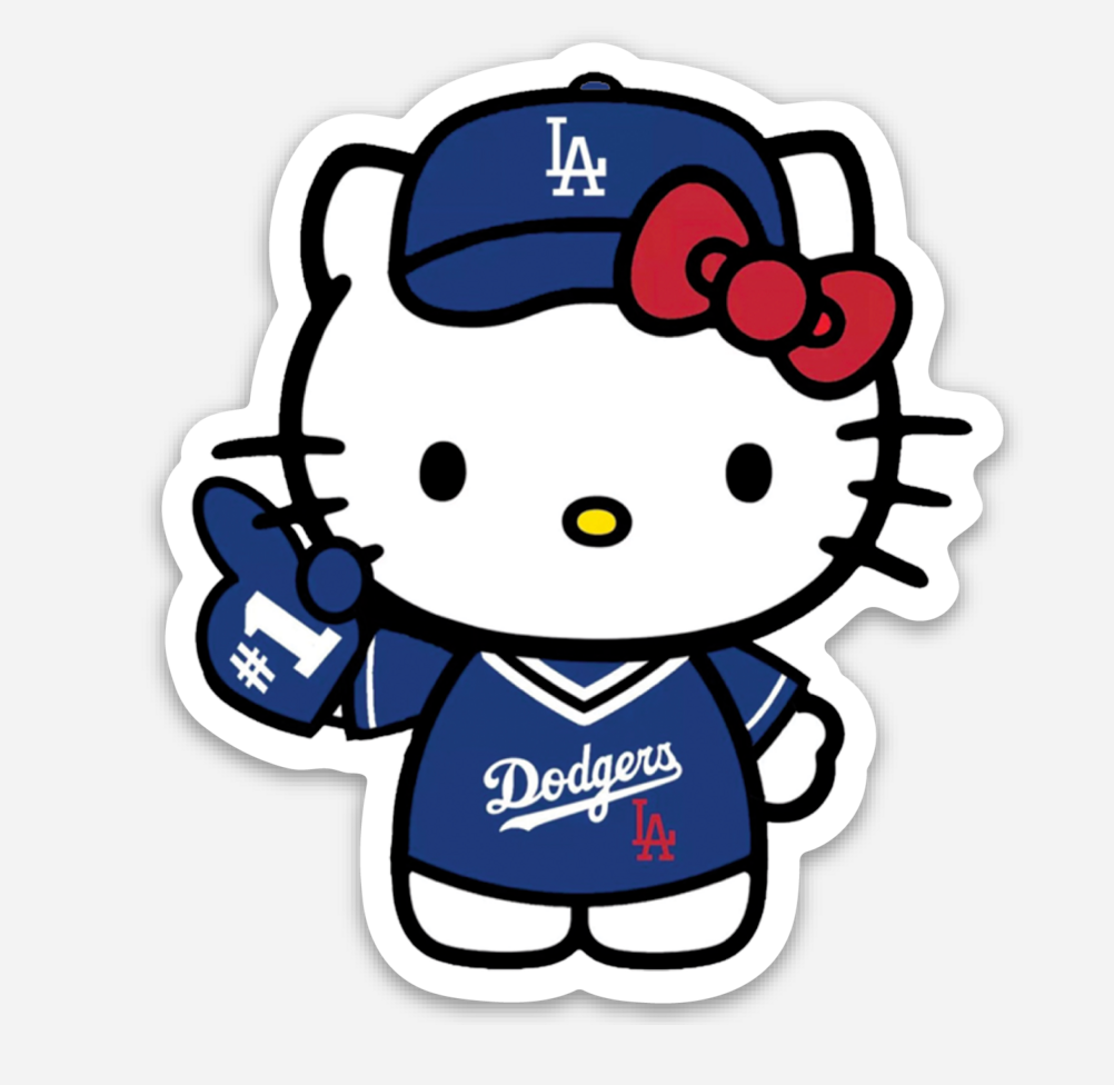 Hello Kitty + Los Angeles Dodgers Sticker | Local Collective Los Angeles